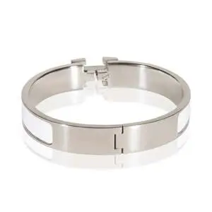 Hermès Clic H Bracelet Palladium Plated Metal And Enamel