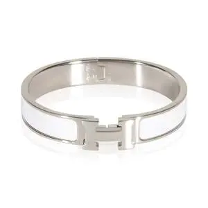 Hermès Clic H Bracelet Palladium Plated Metal And Enamel - Palladium_plated