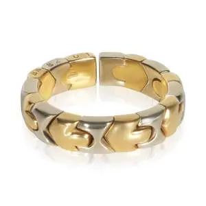 BVLGARI 18k White Gold & Yellow Gold Alveare Flexible Ring