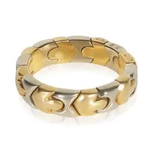 BVLGARI 18k White Gold & Yellow Gold Alveare Flexible Ring