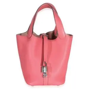 Hermès Rose Confetti Clemence Picotin Lock 18 Phw - Pink