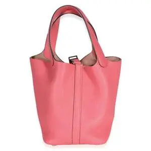 Hermès Rose Confetti Clemence Picotin Lock 18 Phw - Pink
