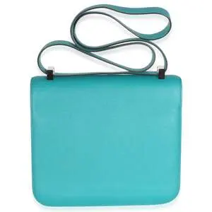 Hermès Constance 24 Bag In Bleu Paon Menthe Epsom Leather With Silver-tone Hardware - Blue