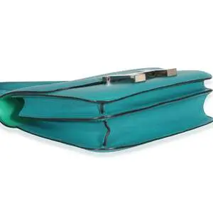 Hermès Constance 24 Bag In Bleu Paon Menthe Epsom Leather With Silver-tone Hardware - Blue