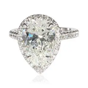 Tiffany & Co. 4.02 Ct Pear Diamond Soleste Engagement Ring - Platinum