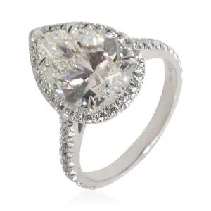 Tiffany & Co. 4.02 Ct Pear Diamond Soleste Engagement Ring