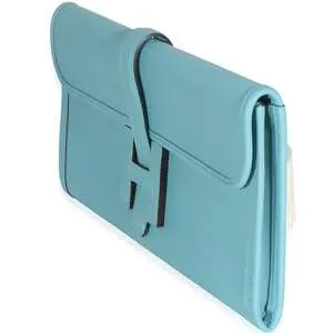 Hermès Bleu Saint Cyr Swift Jige Elan 29 Clutch - Blue