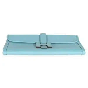 Hermès Bleu Saint Cyr Swift Jige Elan 29 Clutch - Blue