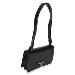 Prada Spazzolato Embleme Triangle Flap Bag