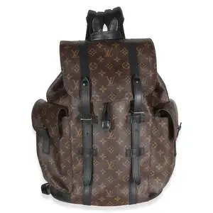 LOUIS VUITTON Monogram Macassar Canvas Christopher Pm Backpack - Brown