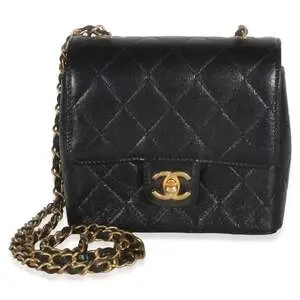 CHANEL Chanel Quilted Goatskin Mini Square Flap Bag