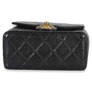Chanel Quilted Goatskin Square Flap Bag - Black