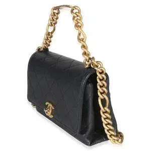 Chanel Quilted Caviar Flap Bag With Chain Strap