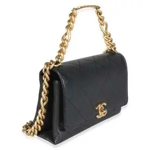 Chanel Quilted Caviar Flap Bag With Chain Strap