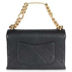 Chanel Quilted Caviar Flap Bag With Chain Strap