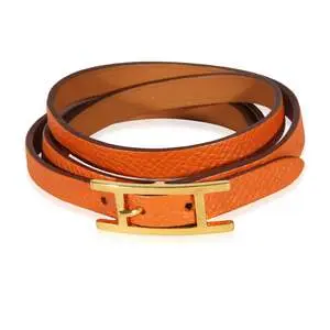 HERMÈS Hermès Gold-Plated Behapi Triple Tour Bracelet