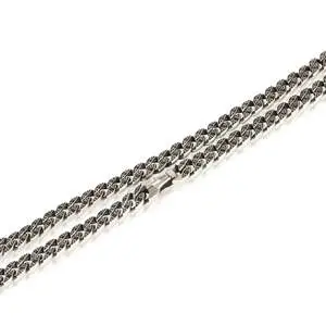 David Yurman Sterling Silver Diamond Curb Chain Necklace