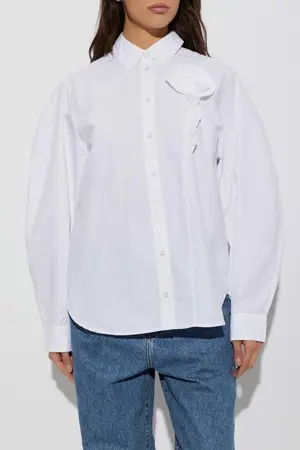 ROTATE BY BIRGER CHRISTENSEN Cotton Shirt With Applique