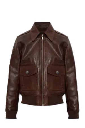 A.p.c. Leather Jacket - Brown
