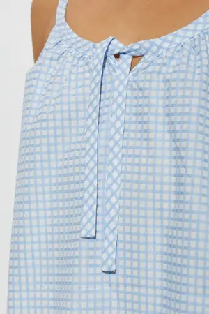 Posse Lila Cotton Mini Dress With Gingham Checks