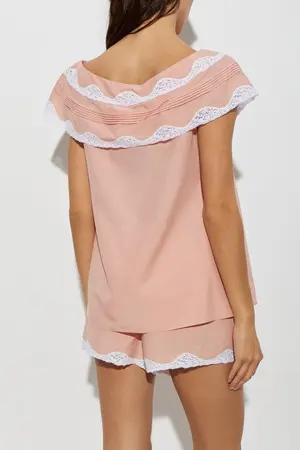 Posse Tabitha" Top In Tencel With Ruffle Detail - Pink