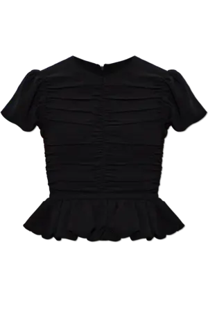 ROTATE BY BIRGER CHRISTENSEN Draped Top - Black