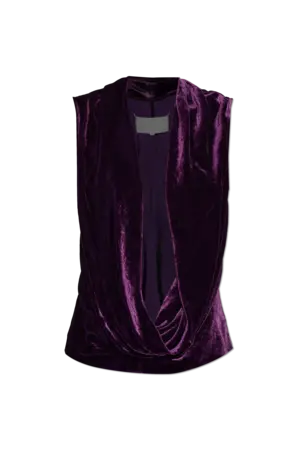 MAISON MARGIELA Velour Top - Purple