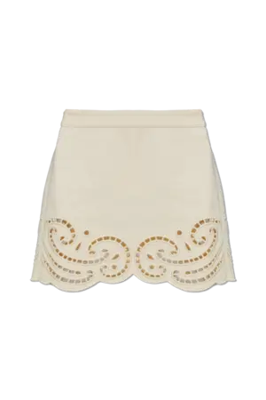 Ulla Johnson Cadiz’ Denim Skirt - Cream