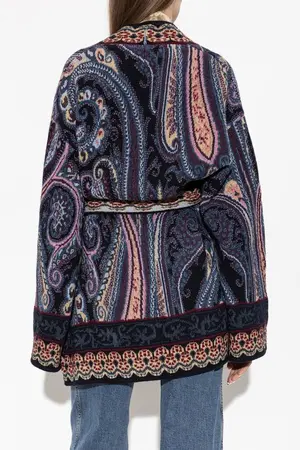 Etro Patterned Belted Cardigan
