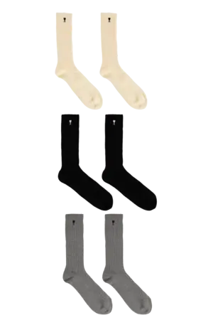 AMI Paris Three-pack Of Socks