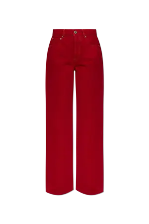AMI Paris Straight-leg Jeans - Red