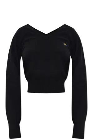 VIVIENNE WESTWOOD Beatrice V-neck' Sweater - Black