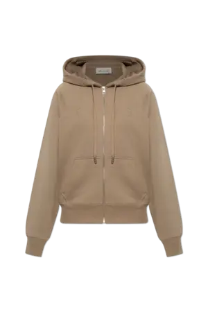 AMI Paris Cotton Zip-up Hoodie - Beige
