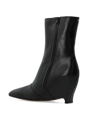 MAISON MARGIELA Leather Wedge Ankle Boots