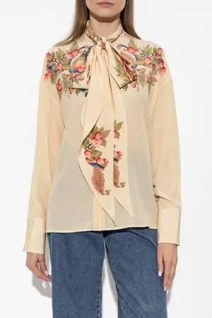 Etro Silk Shirt With Floral Motif