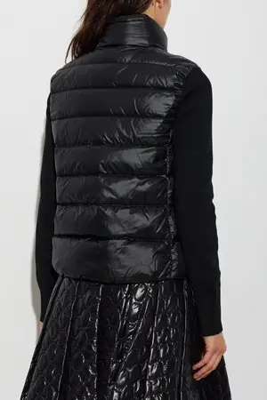 Moncler Cardigan With Mixed Materials