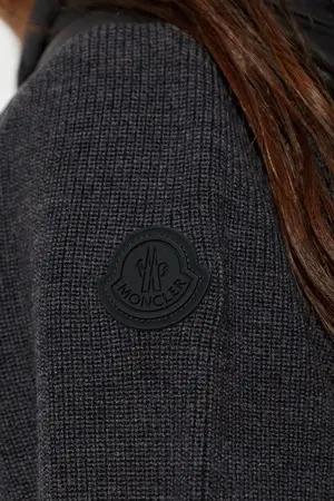 Moncler Cardigan With Quilted Front