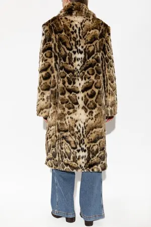 Etro Faux Fur Leopard Print Coat