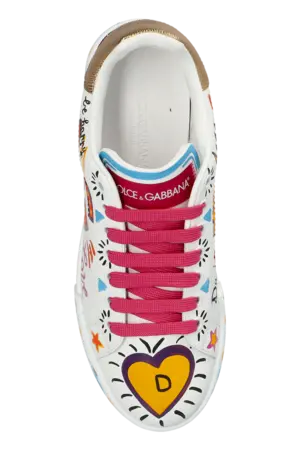 Dolce & Gabbana Leather Sports Shoes With Logo