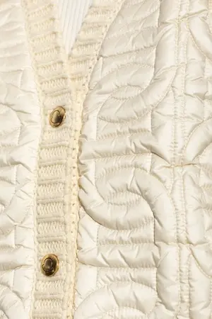 Moncler Cardigan With Quilted Front