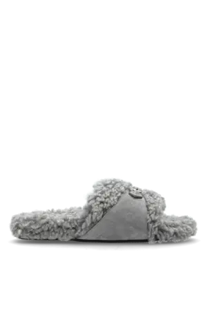 Balenciaga Furry Slide’ Slides - Grey