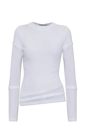 Alexander Wang Long Sleeve T-shirt With Layered Detail - White