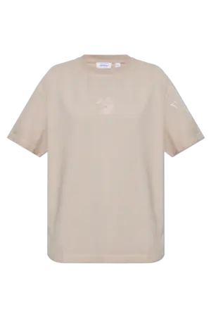 Off-White Off-White Loose-Fit Cotton T-Shirt With Tonal Logo Cream