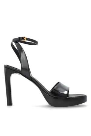 Balenciaga Heeled Mules ‘fargo Sand H100 - Black