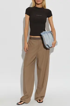 Alexander Wang Ribbed Knit "z" Logo Top