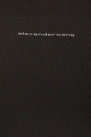 Alexander Wang Ribbed Knit "z" Logo Top