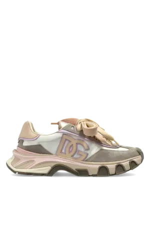 Dolce & Gabbana Sports Shoes With Logo - Beige