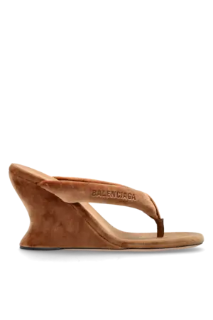 Balenciaga Gaeta’ Wedge Sandals - Brown
