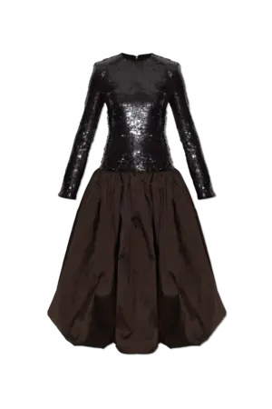 ROTATE BY BIRGER CHRISTENSEN Sequined Bodice With Maxi Skirt - Black
