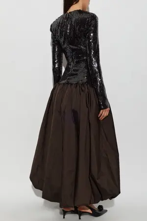 ROTATE BY BIRGER CHRISTENSEN Sequined Bodice With Maxi Skirt
